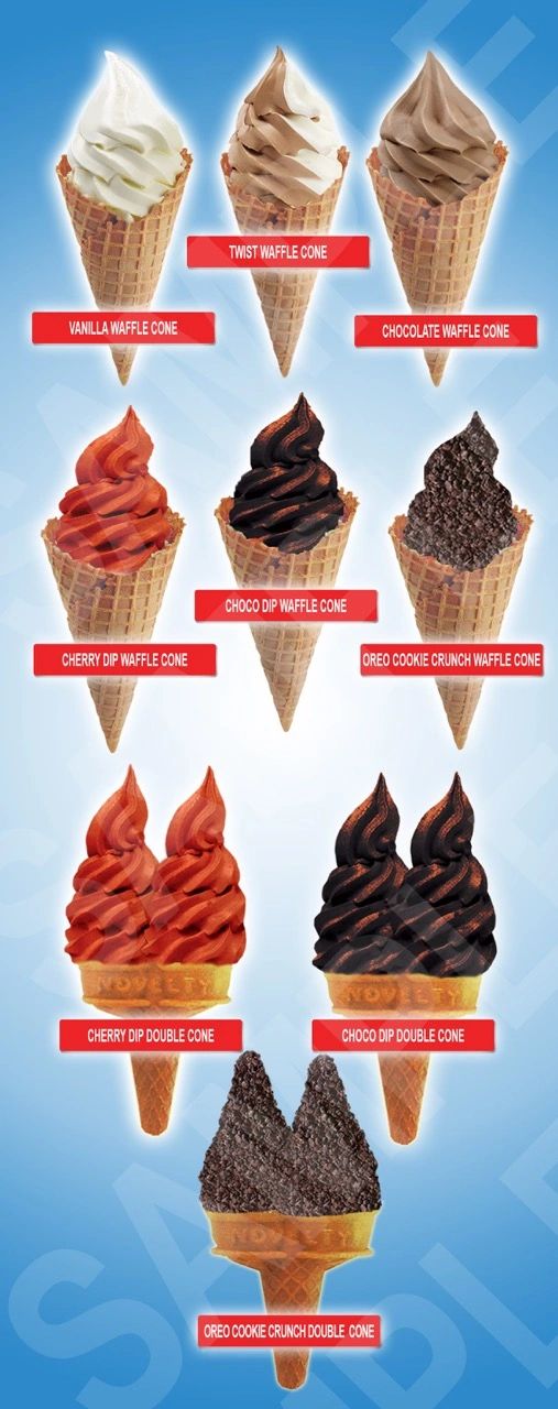Mister Softee Menu